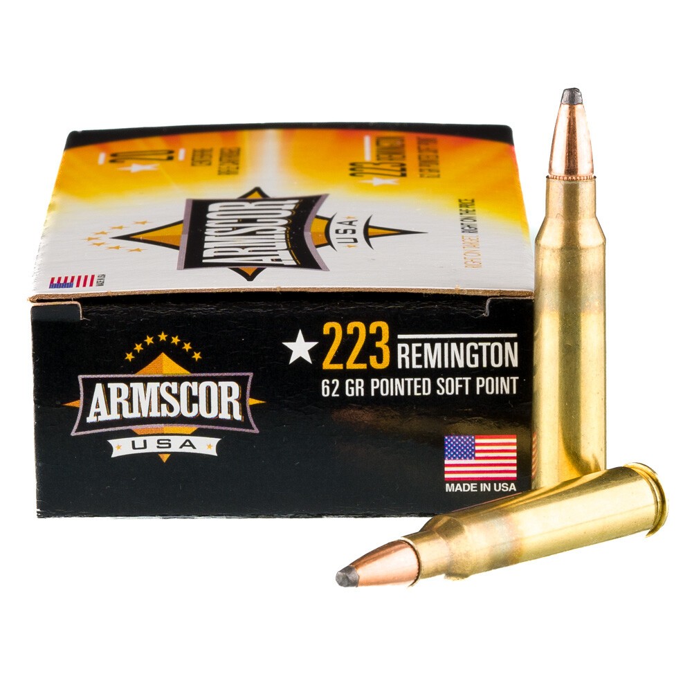 Armscor USA .223 Rem Ammo - 62 Grain PSP, 20 Rounds [812285021911]