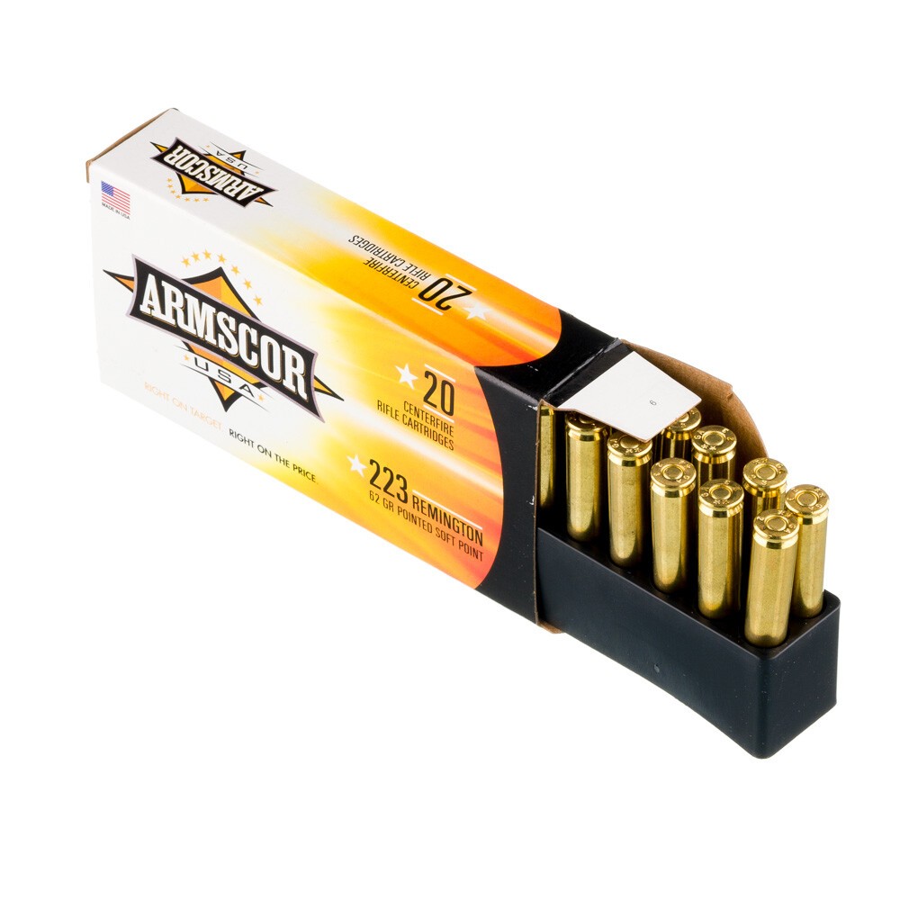 Armscor USA .223 Rem Ammo - 62 Grain PSP, 20 Rounds [812285021911]