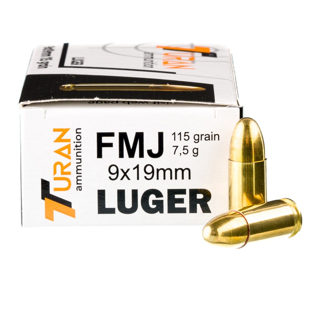 TURAN Ammo Range and Practice 9mm Luger 115 grain FMJ [FC-10860005843272]