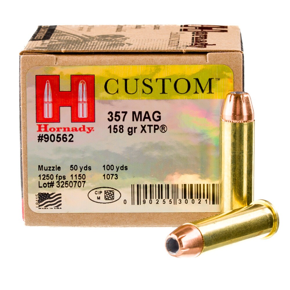 Hornady Custom .357 Mag 25rds XTP JHP 158 Grain [FC-90255300215]
