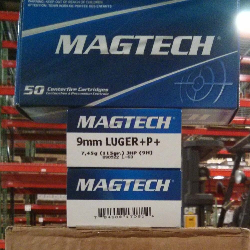 Magtech 9mm +P 115 Grain JHP Ammo 50 Rounds [FC-754908170814]