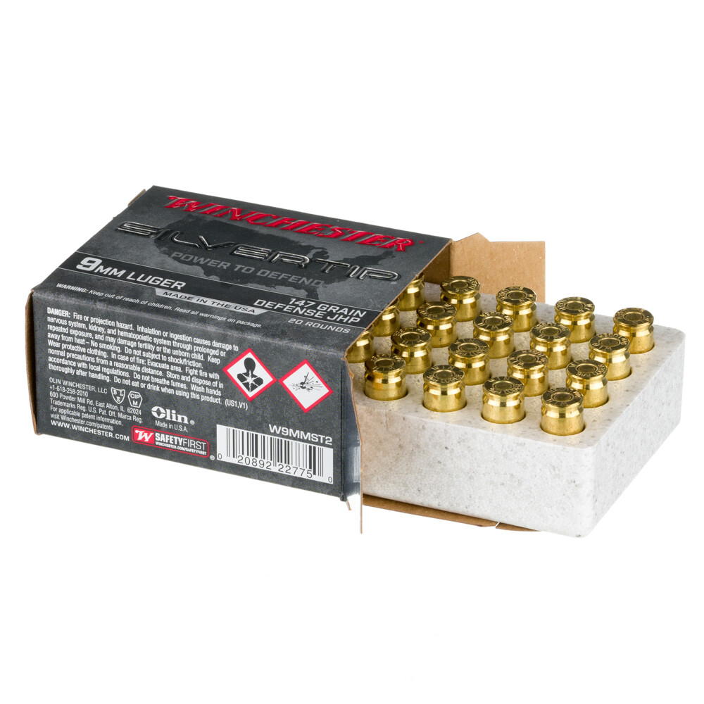Winchester Silvertip 9mm 20rds JHP 147gr W9MMST2 [FC-20892227750]
