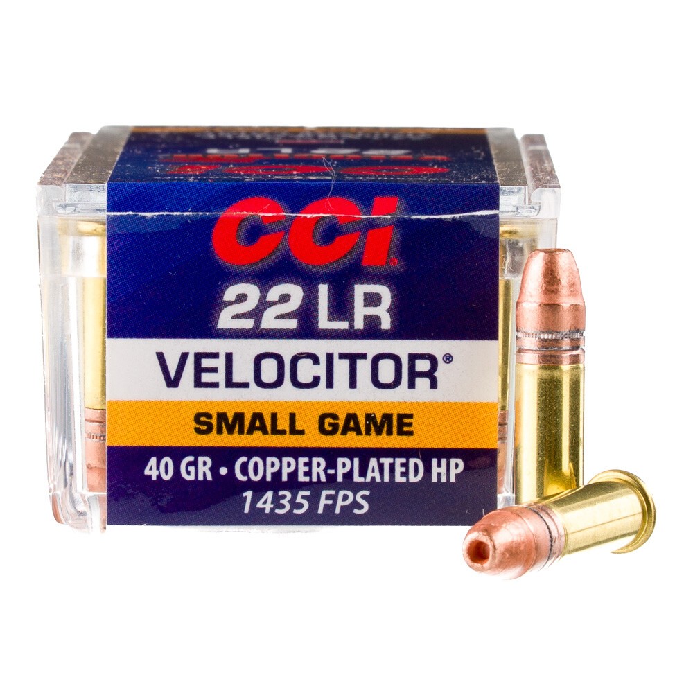 CCI Velocitor .22 LR Ammunition 40 Grain Plated HP [FC-76683000477]
