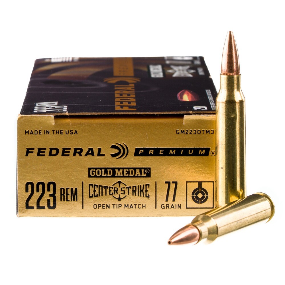 Federal Gold Medal CenterStrike .223 Remington 20 Rounds OTM 77 Grains