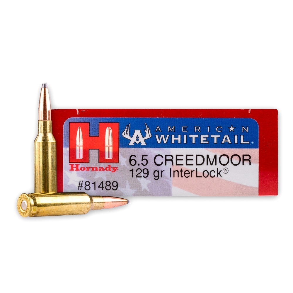 Hornady American Whitetail 6.5 Creedmoor Ammo 200 Rounds InterLock 129 ...