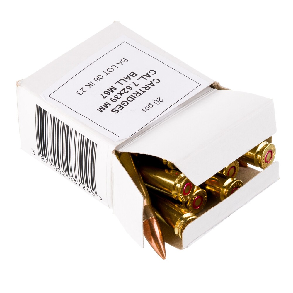 Igman 7.62x39mm M67 Ammunition 20 Rounds FMJ 123 Grain [FC-3877002037245]