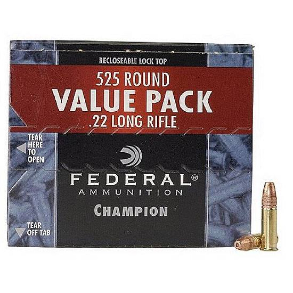 Federal Champion .22LR Ammunition 525 Rounds HP 36 Grain [FC-29465057169]