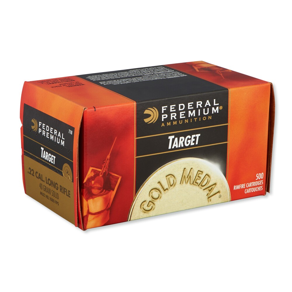 Federal Gold Medal Target .22 LR 40gr LRN 500rds [FC-29465157104]