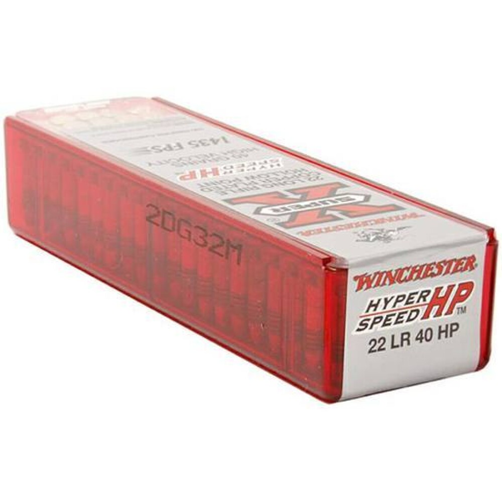 Winchester Super-X Hyper Velocity .22LR Ammuntiion 100 Rounds Copper ...