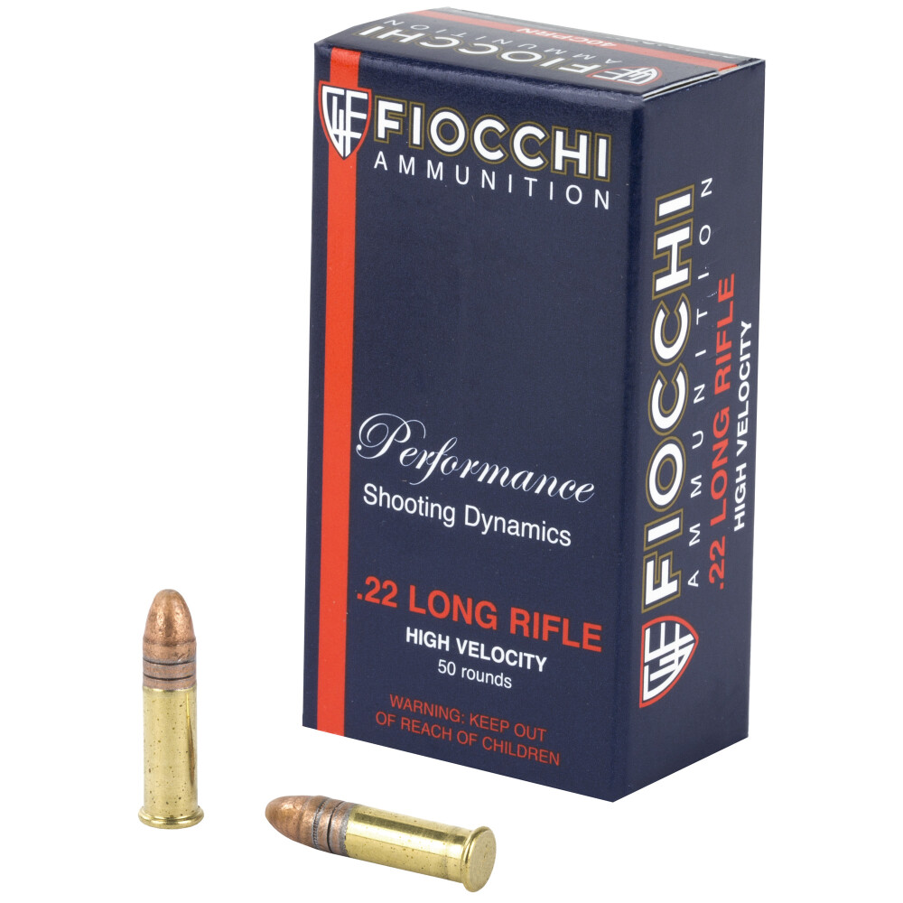 Fiocchi .22 Long Rifle Ammunition 500 Rounds CPRN 40 Grain High ...