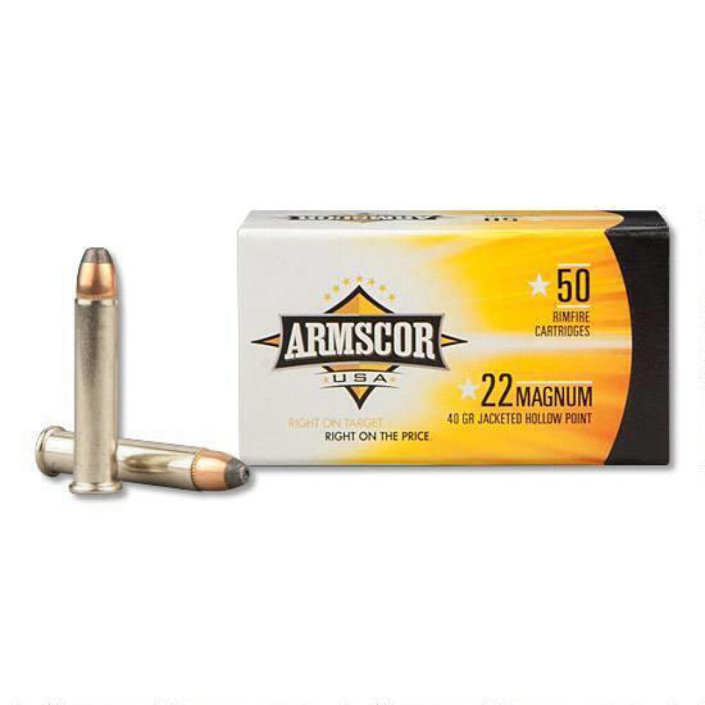 Armscor USA .22 WMR Ammunition 50 Rounds JHP 40 Grain [FC-812285020860]
