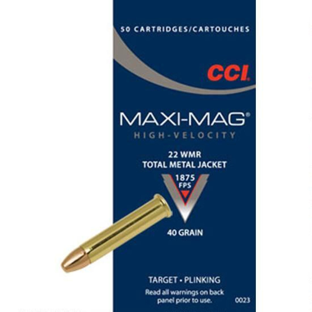 CCI Maxi-Mag .22 Magnum Ammunition 2000 Rounds TMJ 40 Grain [FC ...