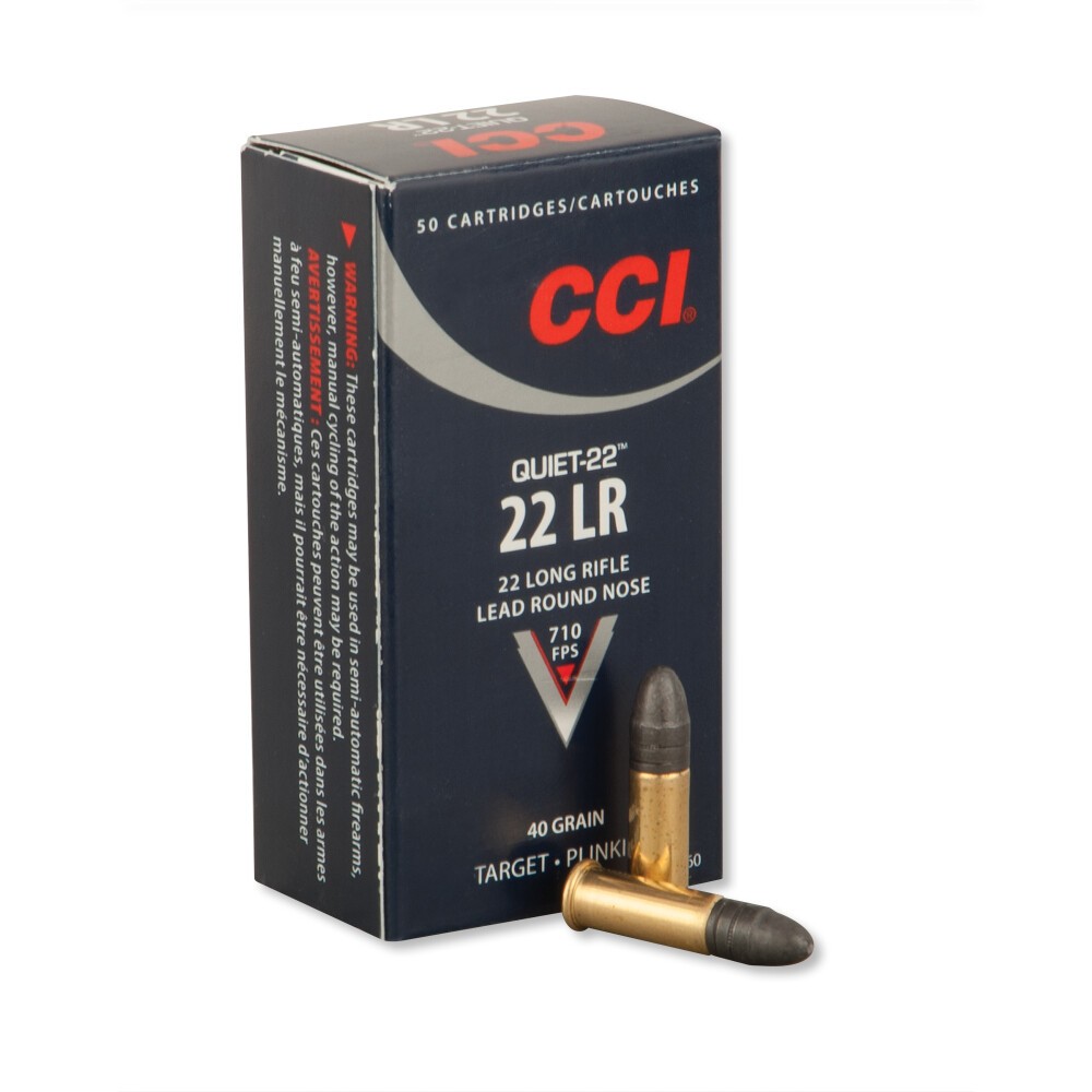CCI Quiet-22 .22LR – 40 Grain LRN, Low-Noise Ammo [FC-76683009609]