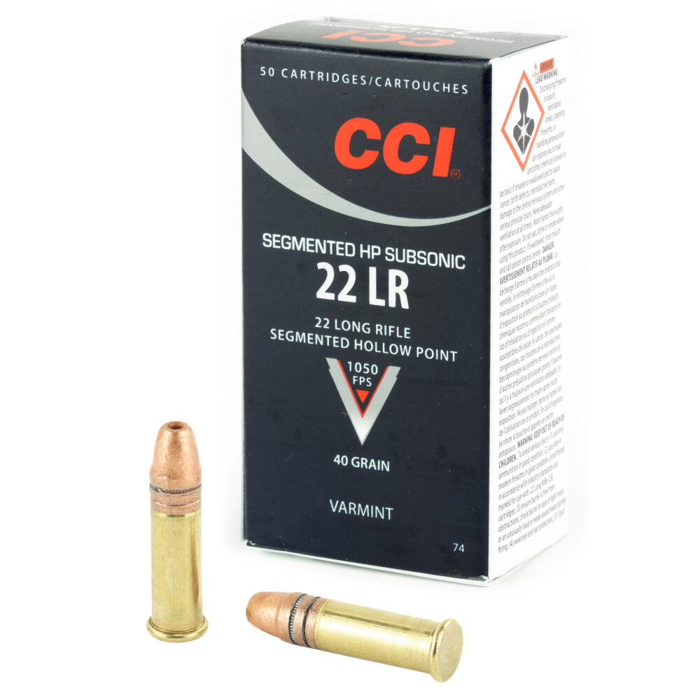 CCI Segmented Hollow Point .22LR Ammunition 50 Rounds 40 Grain CPSHP ...