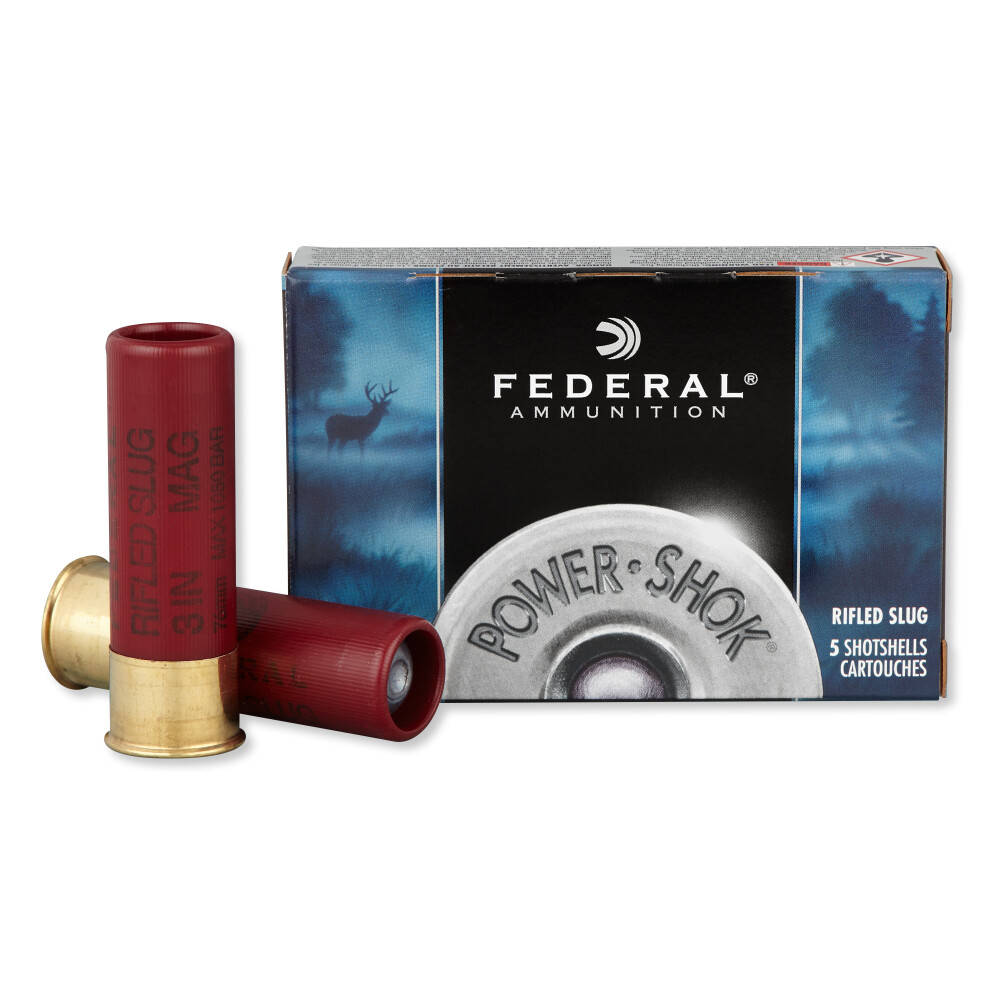 Federal Power-Shok 12 Gauge Shotshell 250 Rounds 3" HP Slug 1 1/4oz ...