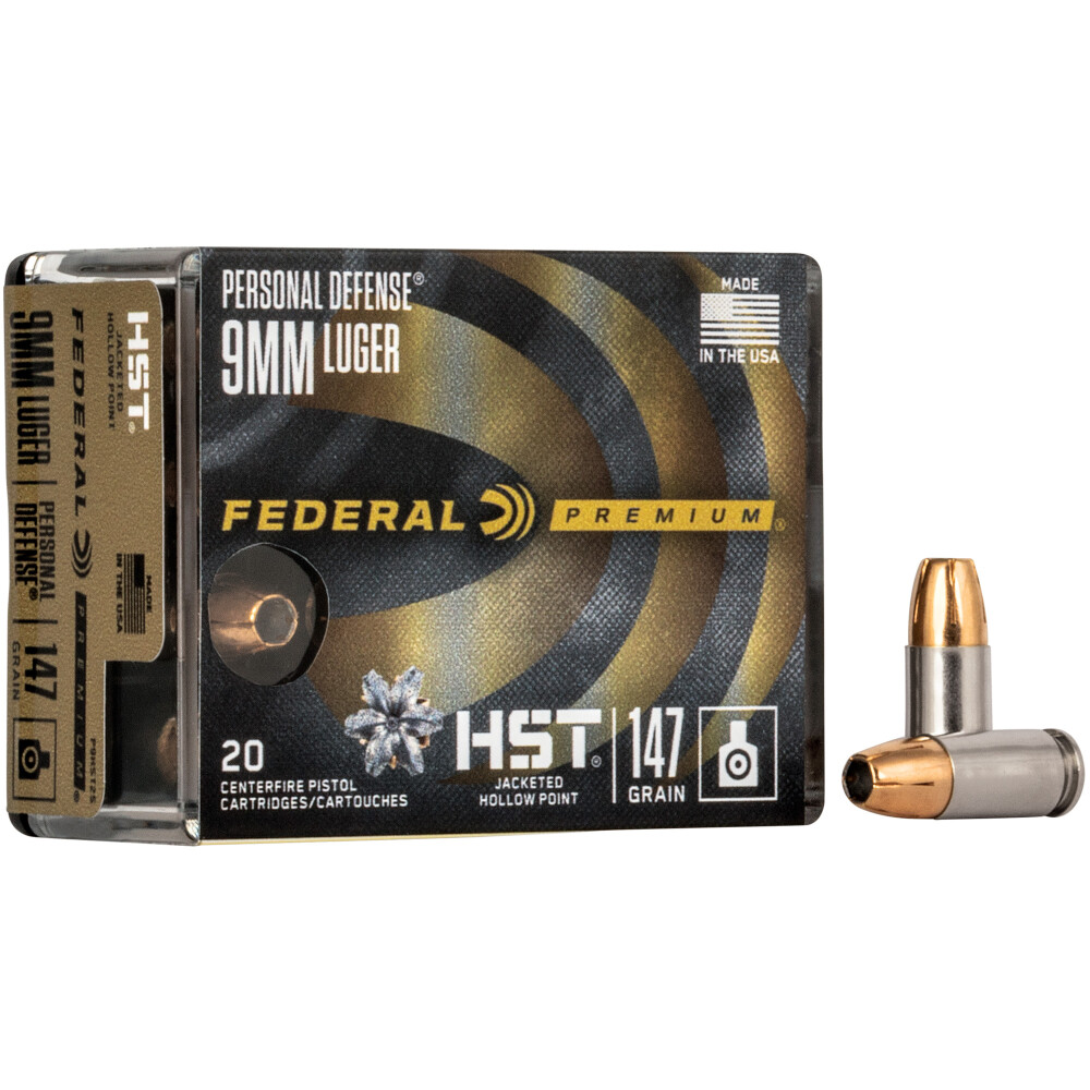 Federal 9mm Luger 20rds HST JHP 147gr [FC-604544621075]