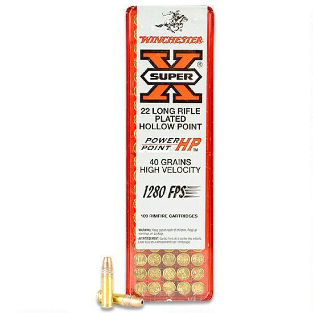 Winchester Super-X .22 Long Rifle Ammunition 2000 Rounds CPHP 40 Grain ...