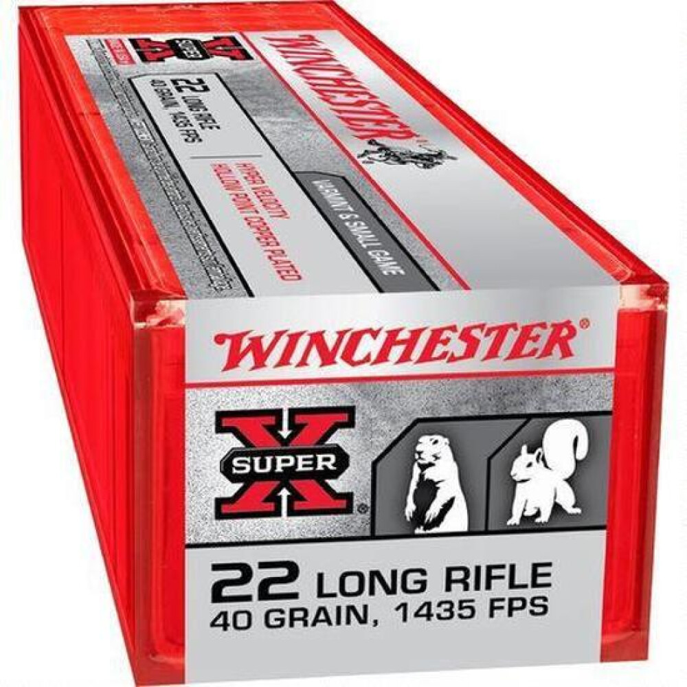 Winchester Super-X Hyper Velocity .22LR Ammunition 40 Grain Copper ...