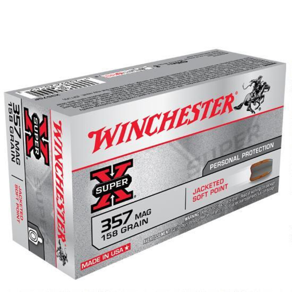 Winchester Super X .357 Magnum Ammo 50 Rds JSP 158 Gr [FC-20892201453]