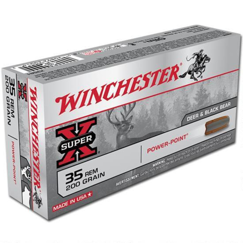 Winchester Power-Point .35 Remington Ammunition 20 Rounds JSP 200 Grain ...