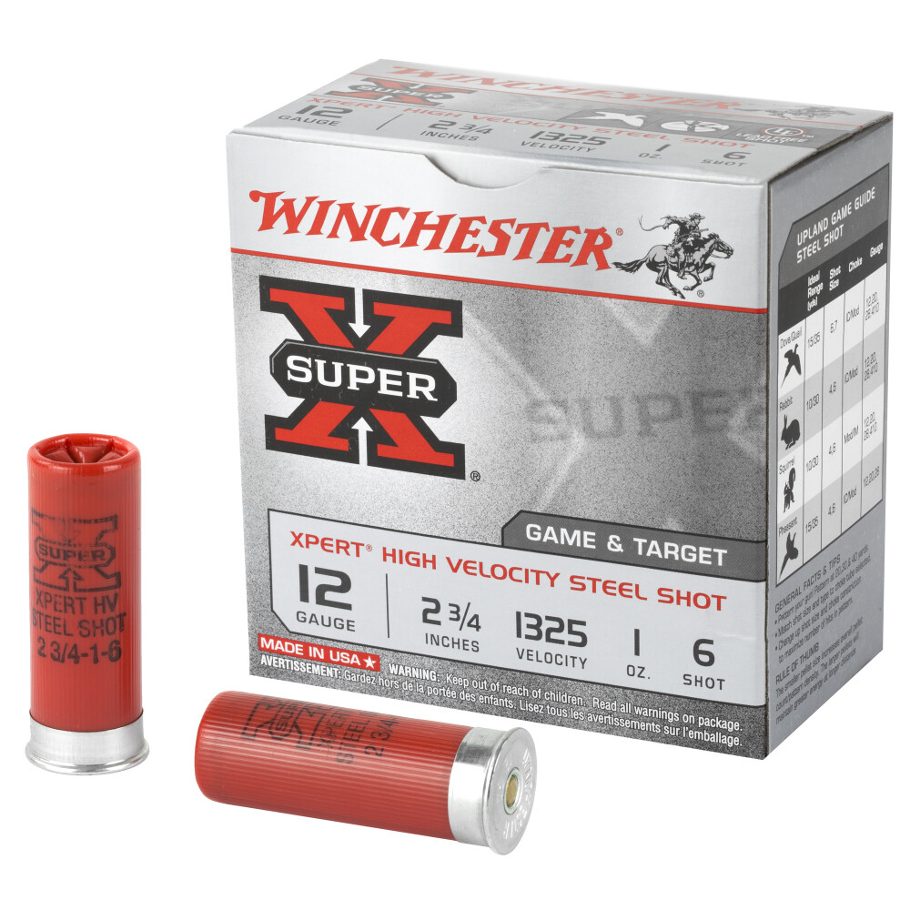 Winchester Super X Expert 12 Gauge Shotshell 250 Rounds 2 3/4" #6 Steel ...