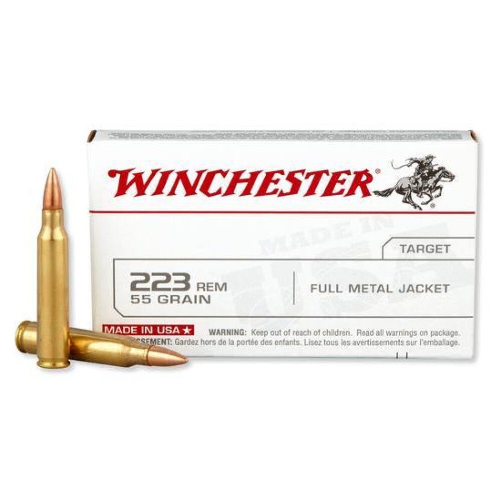 Winchester .223 Remington Ammunition 20 Rounds FMJ 55 Grain [FC ...