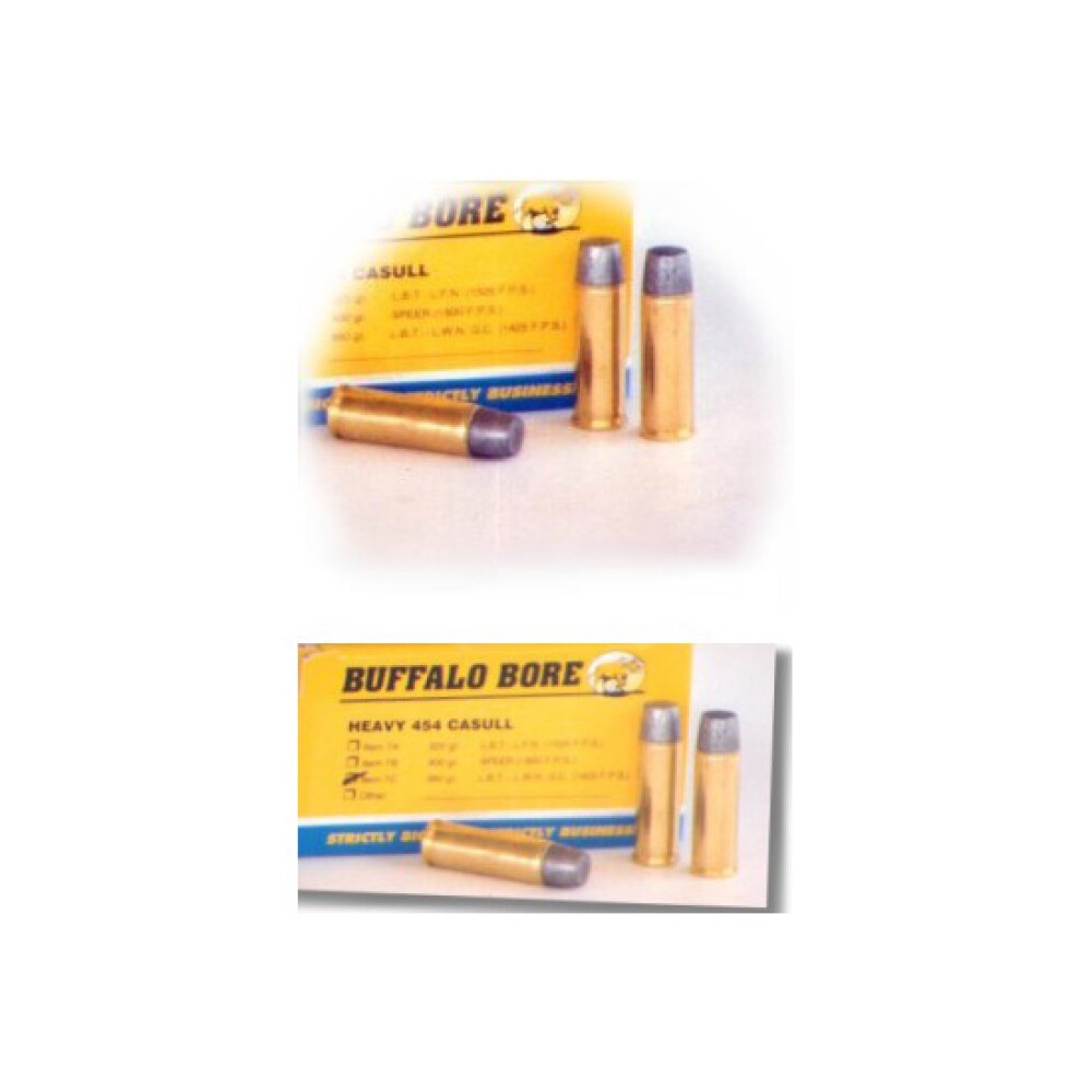 Buffalo Bore .454 Casull Ammunition 20 Rounds LWN 360 Grain [FC ...
