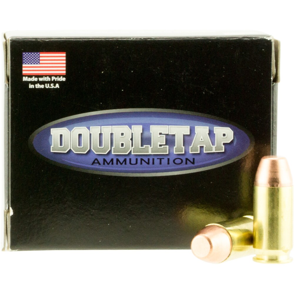 DoubleTap Hunter .45 ACP Ammunition 20 Rounds Nosler FMJ-FP 230 Grain ...