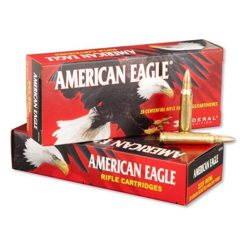 Federal American Eagle Varmint & Predator 223 Rem Ammo 20 Rounds [FC ...