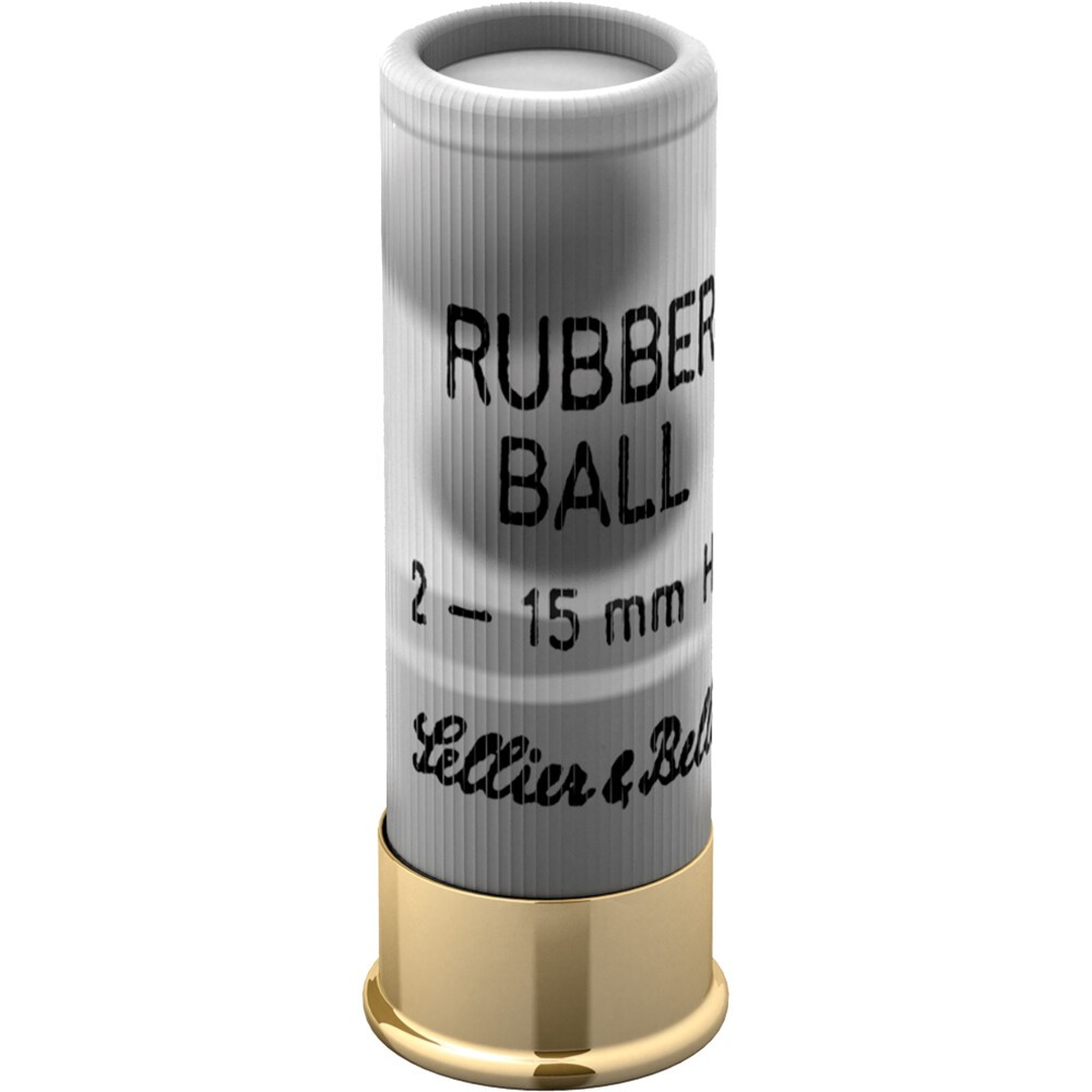 Sellier & Bellot Rubber Ball 12 Gauge Shotshell 25 Rounds 2 3/4" 2 Ball ...