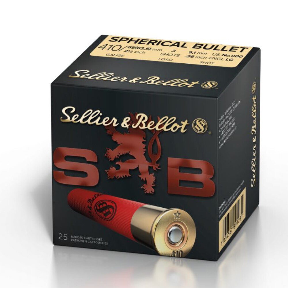Sellier & Bellot Spherical Bullet .410 Gauge Shotshell 500 Rounds 2 1/2 ...