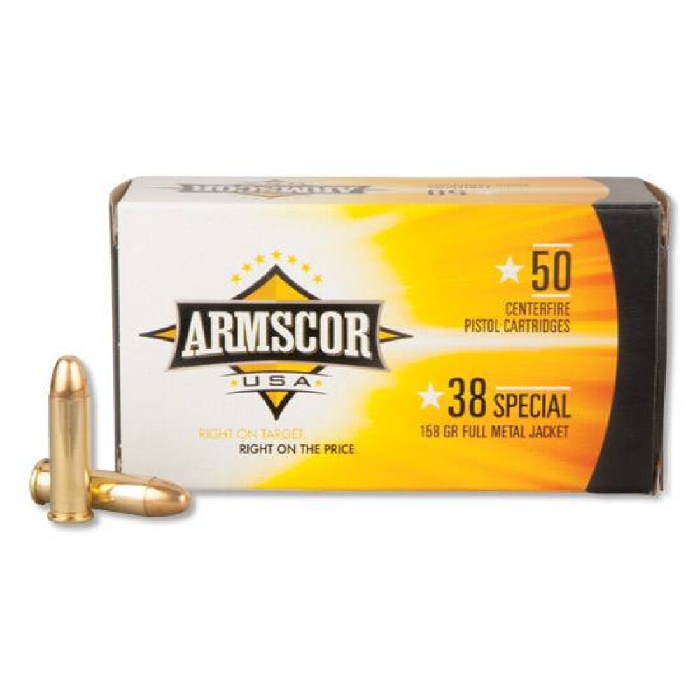 Armscor USA .38 Special Ammunition 50 Rounds FMJ 158 Grains F AC 38-17N ...