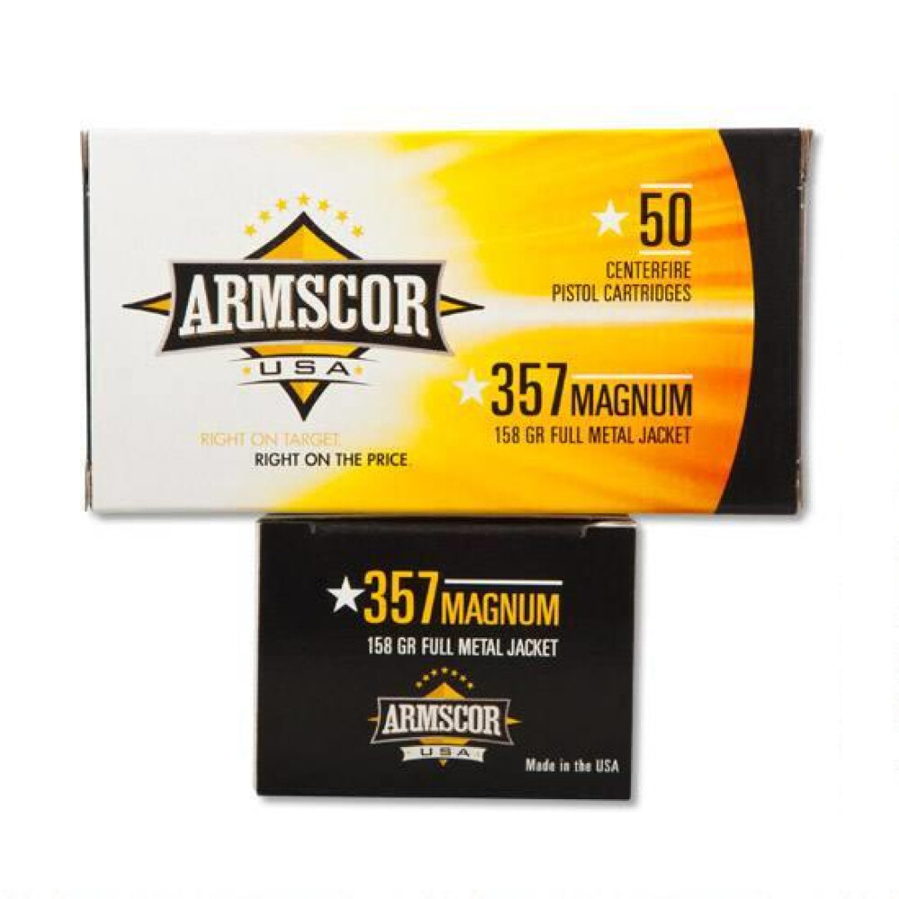 Armscor USA .357 Magnum Ammunition 158 Grain FMJ 50 Rounds [FC ...