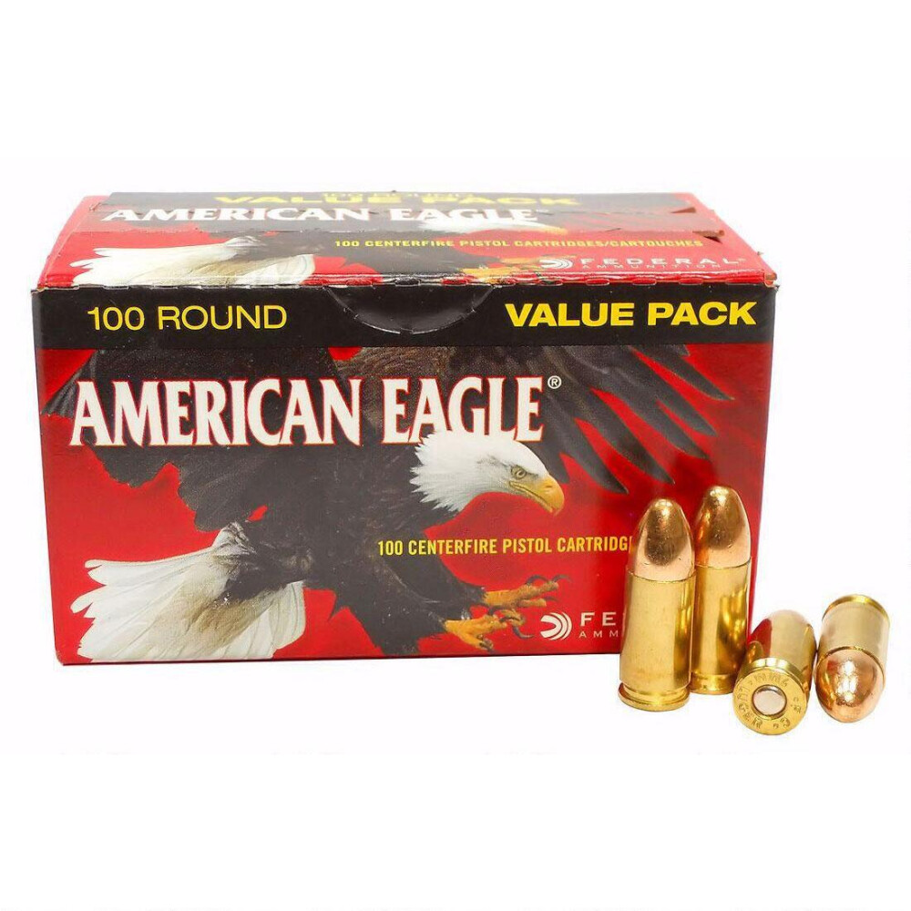 Federal AE 9mm 115 Grain FMJ Ammo 500 Rounds [FC-50029465062472]