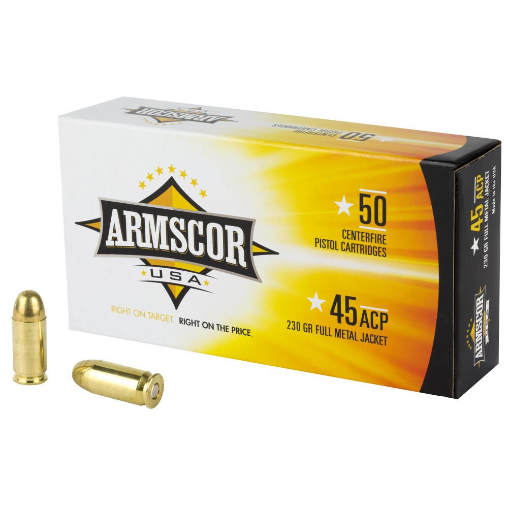 Armscor USA .45 ACP Ammunition 230 Grain FMJ 50 Rounds per Box [FC ...