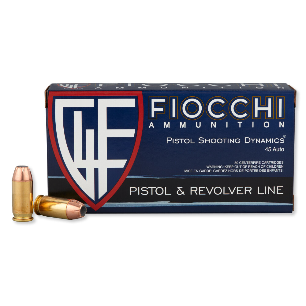 Fiocchi Shooting Dynamics .45 ACP Ammunition 230 Grain JHP 850 fps [FC ...