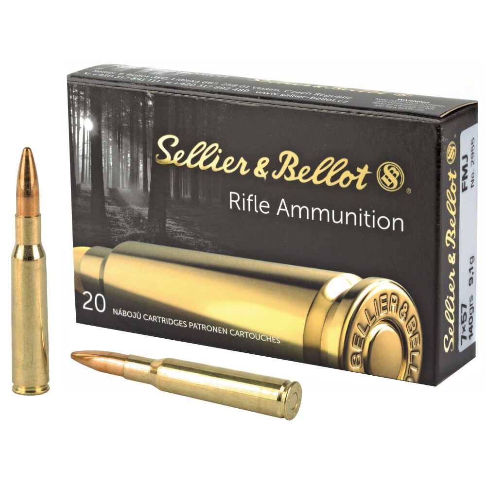 Sellier & Bellot 7x57 Mauser Ammunition 20 Rounds FMJ 140 Grain [FC ...