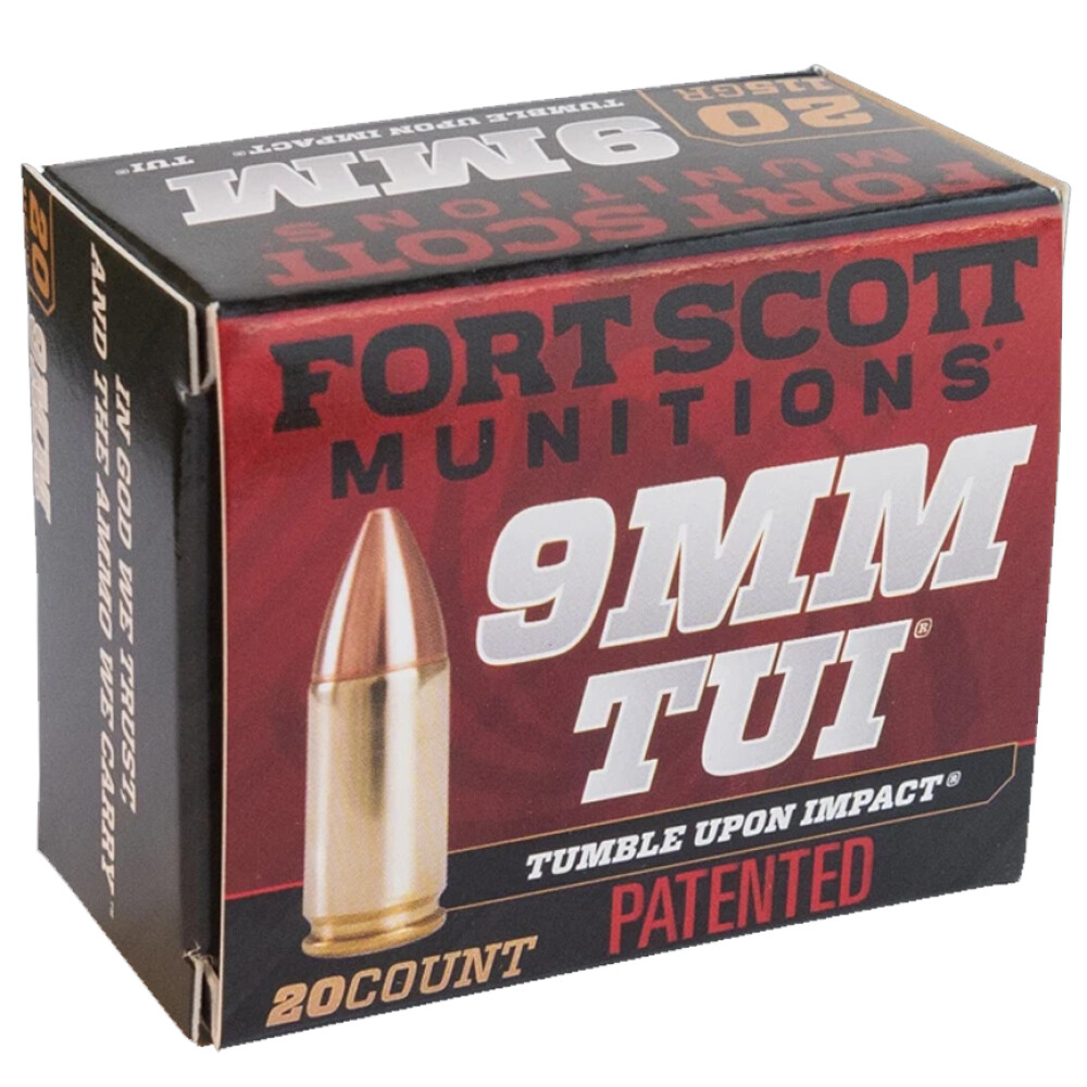 Fort Scott Munitions 9mm Luger SCS TUI Ammo 20 Rounds 80 Grain [FC ...