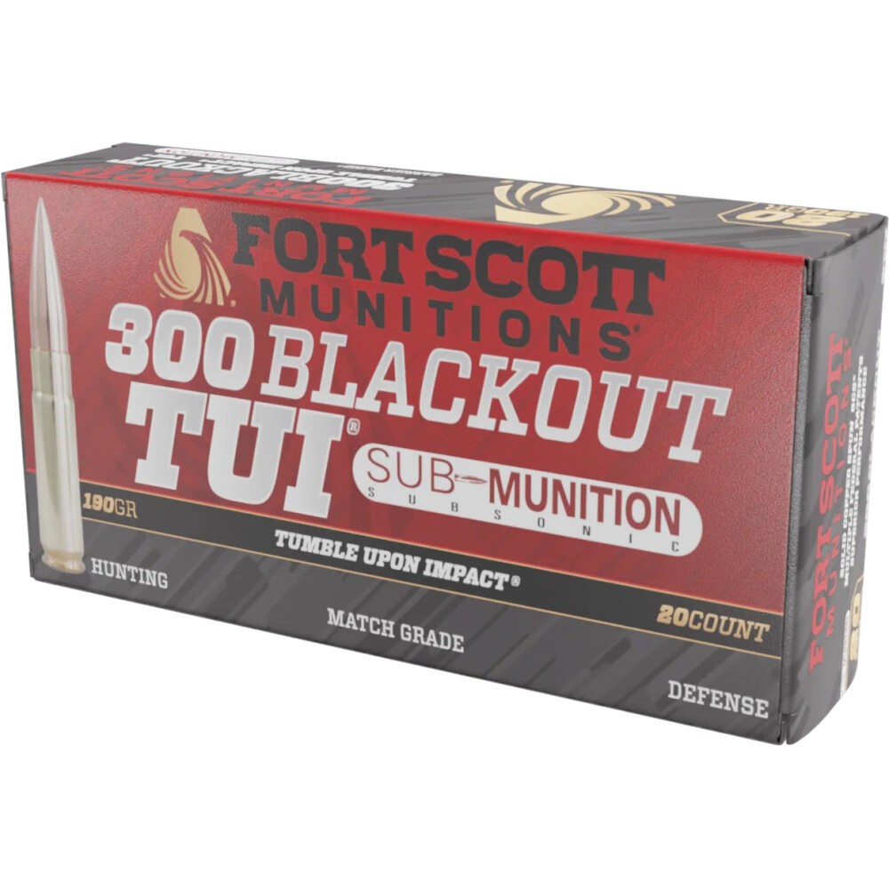 Fort Scott Munitions Sub-Munition .300 Blackout SCS TUI Ammo 20 Rounds ...