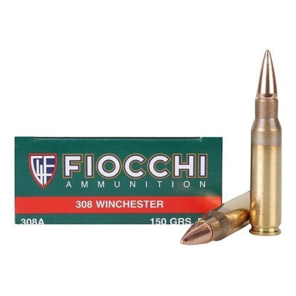Fiocchi Shooting Dynamics .308 Winchester Ammunition 20 Rounds FMJ-BT ...