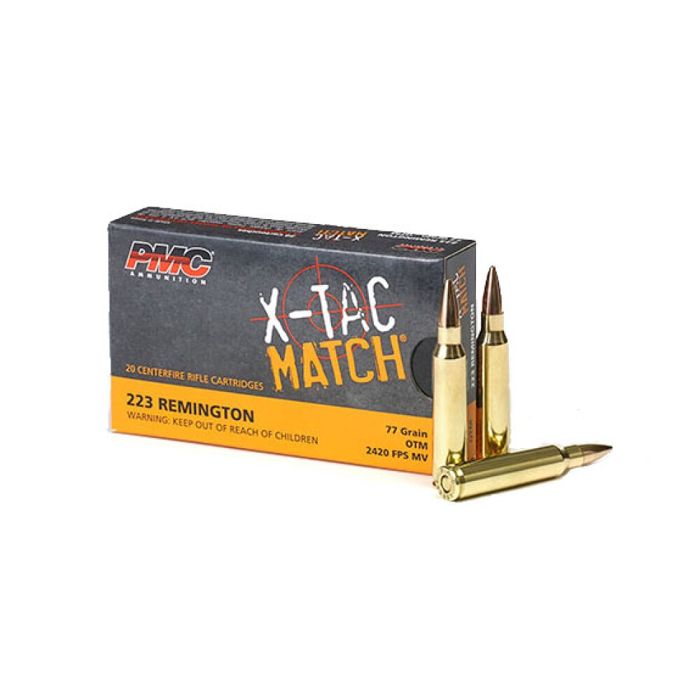 PMC X-TAC Match .223 Rem Ammo 800 Rounds Sierra MatchKing OTM 77 Grain