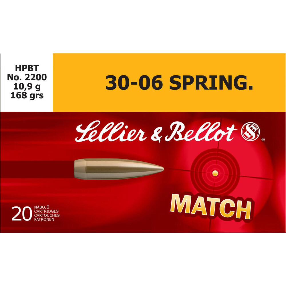 Sellier & Bellot .30-06 Springfield Ammunition 400 Rounds Match BTHP ...