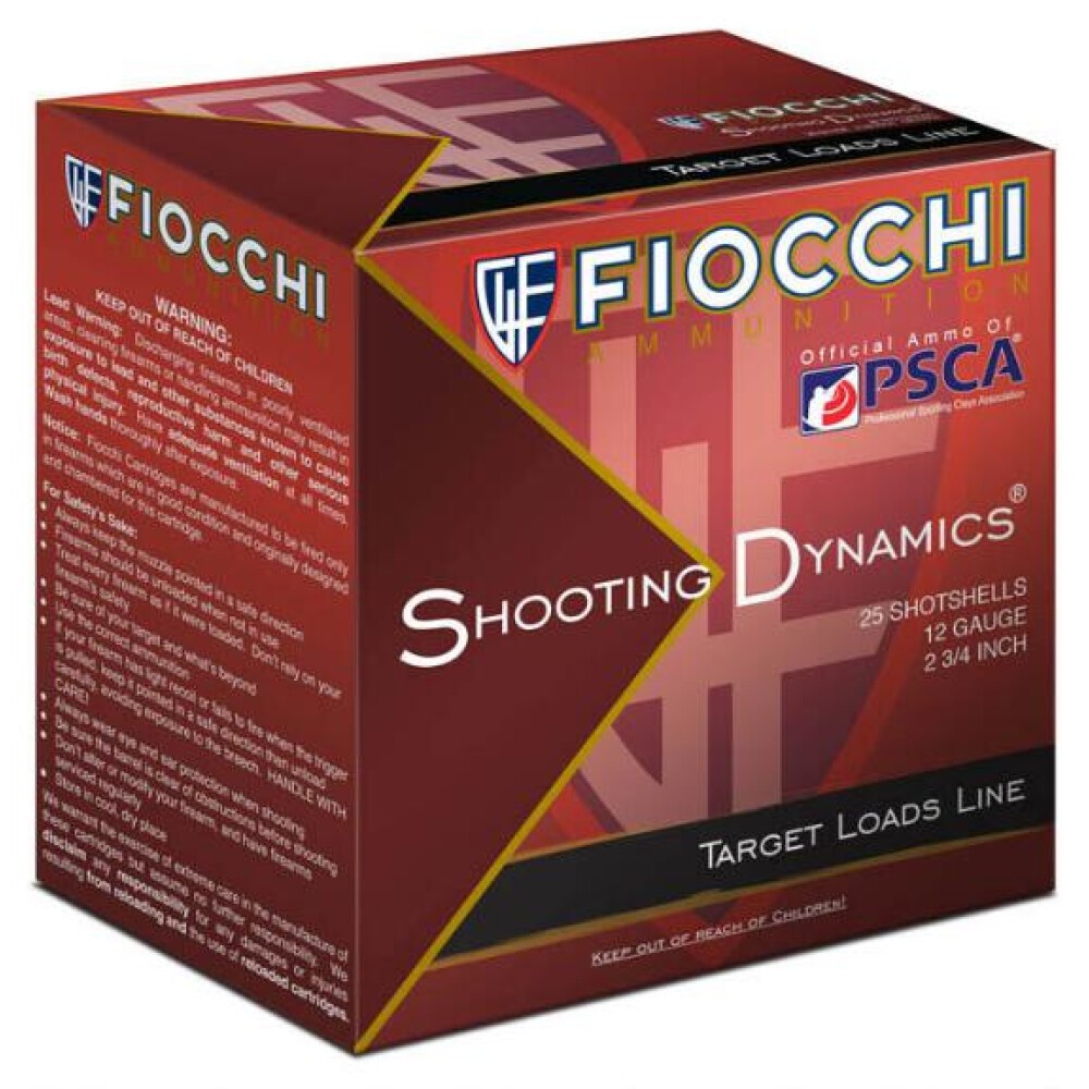 Fiocchi Shooting Dynamics 12 Gauge Shotshell 250 Rounds 2 3/4" #8 Lead ...