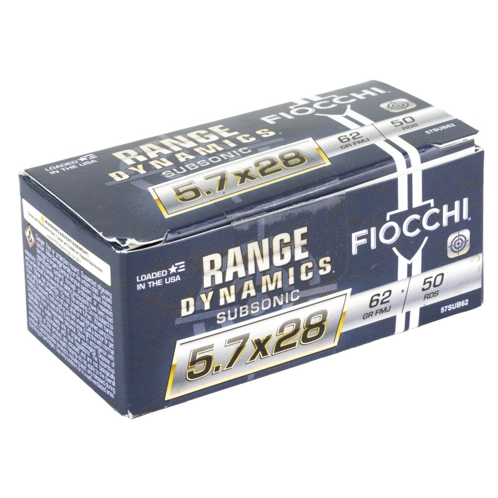 Fiocchi Range Dynamics 5.7x28mm 50rds FMJ 62 Grain [FC-762344713106]