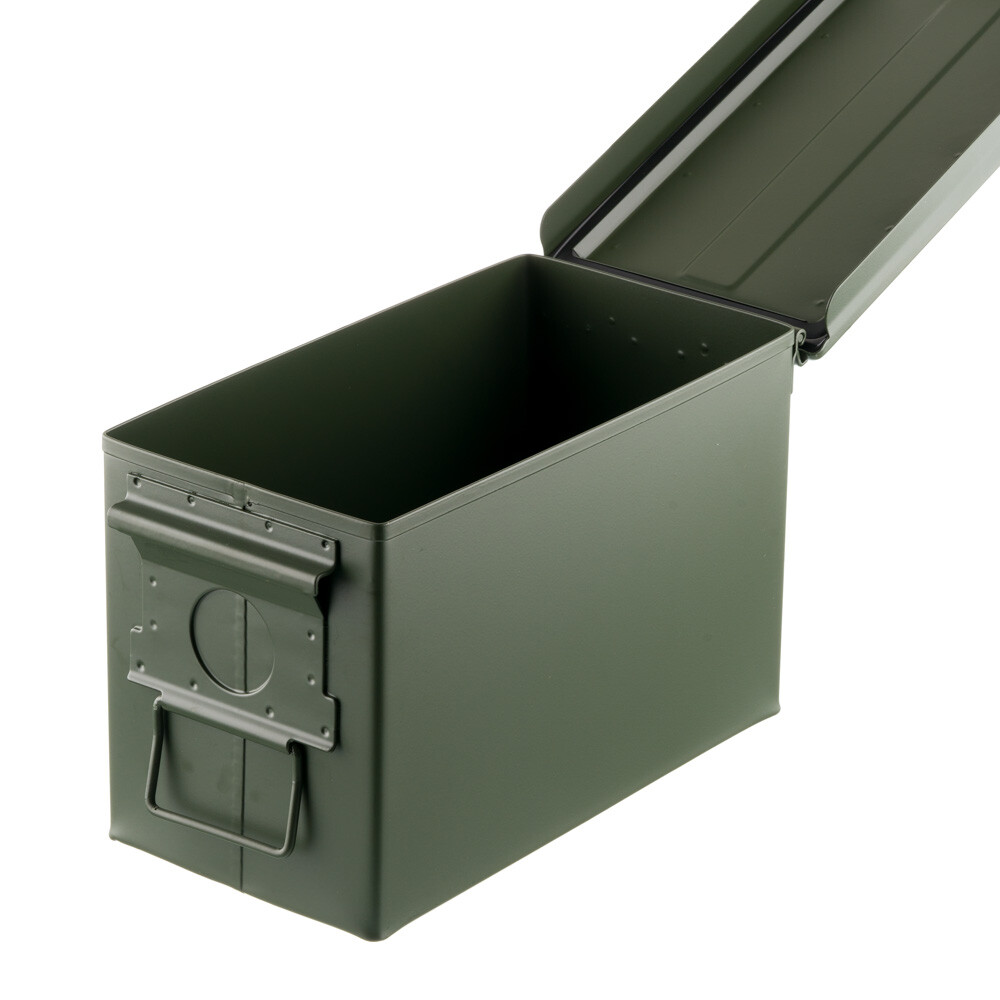 New Military Spec .50 Caliber M2A1 Steel Ammo Can 11"x7"x5.5" OD Green