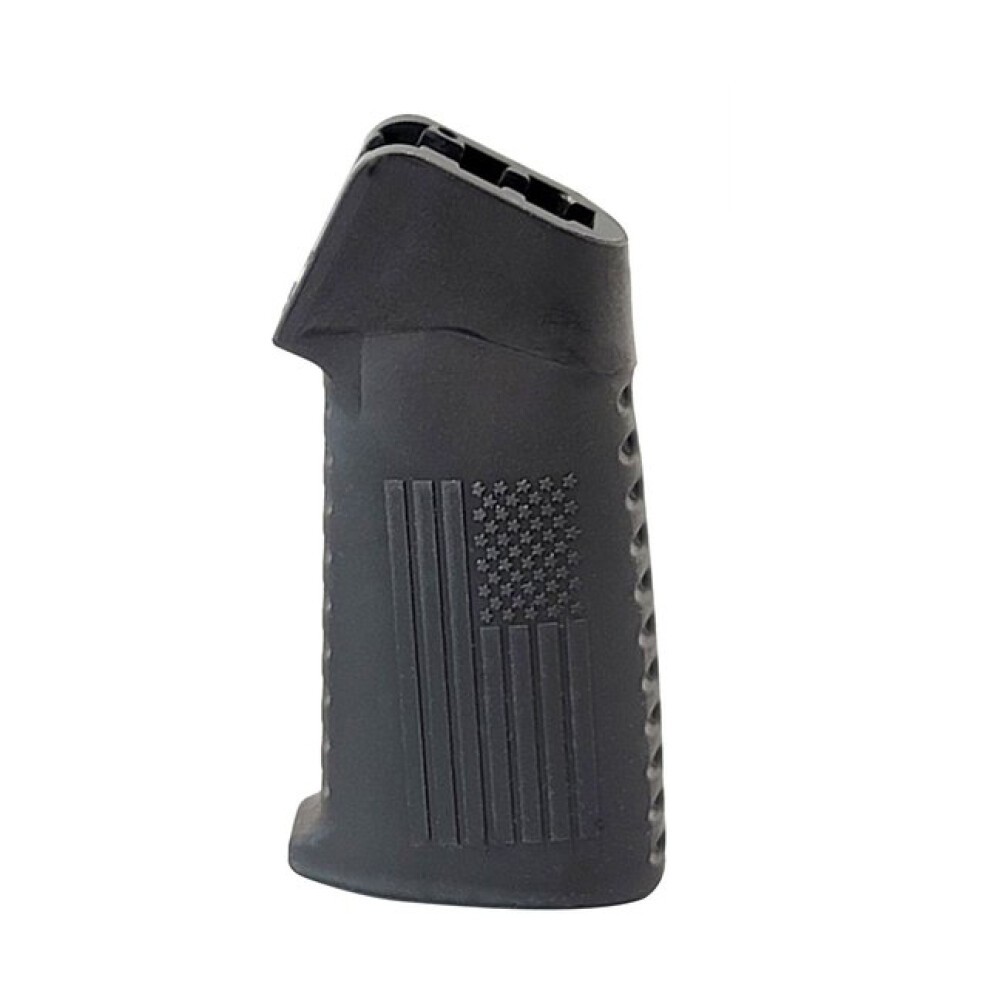 TAC AR-15 Flag Pistol Grip Straight Top Over-Molded Rubber Black ...
