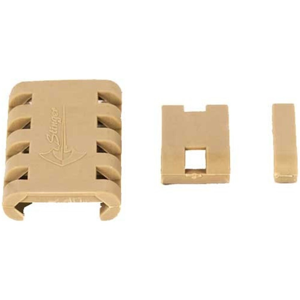 JE Machine 20-Piece Picatinny Rail Cover Set Tan Lightweight