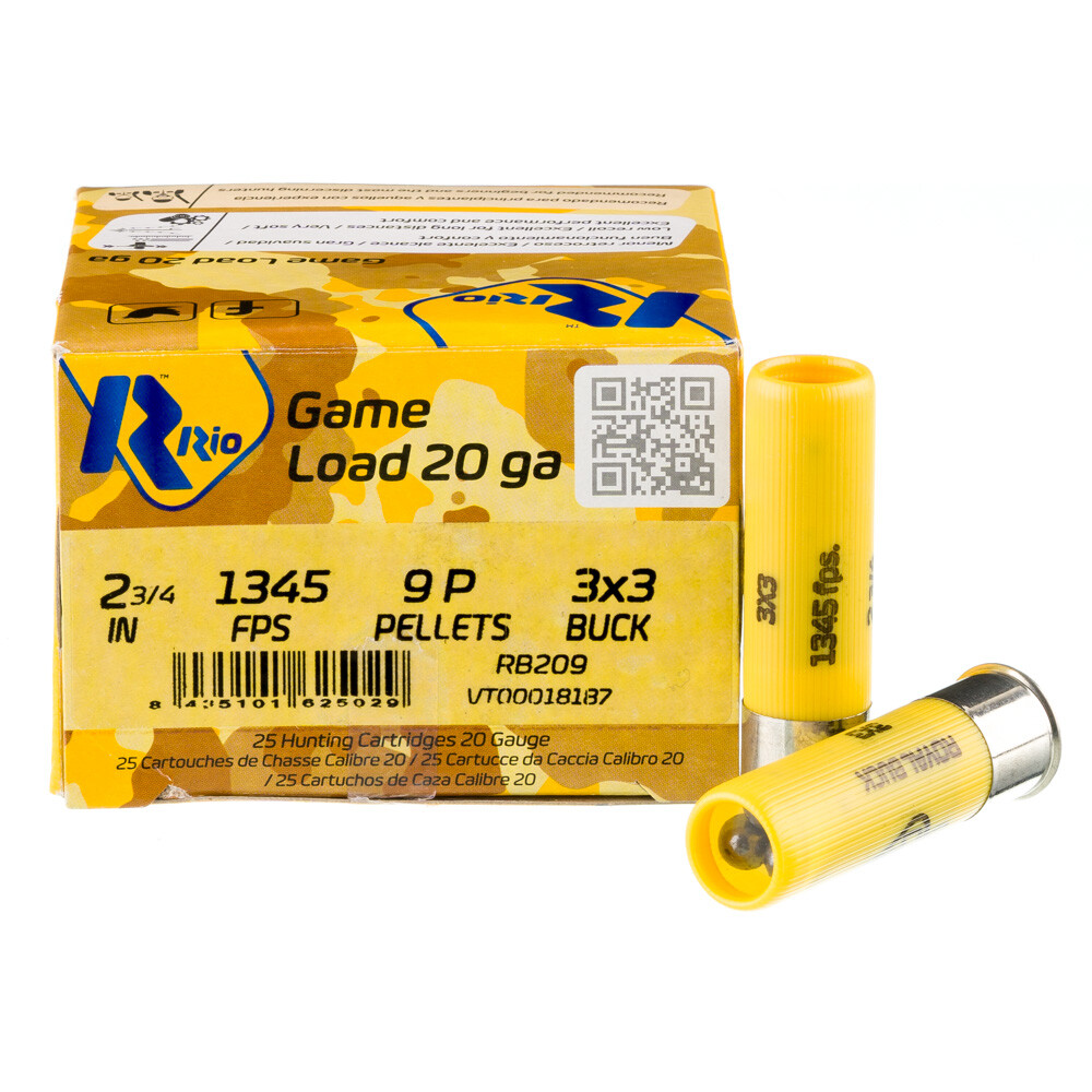 Rio Game Load 20 Gauge 1 Buckshot 250 Rounds [FC-8435101607605]