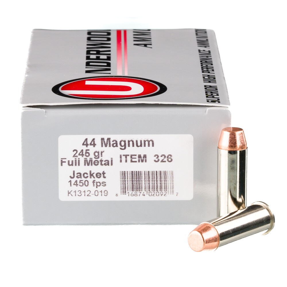 Underwood Ammo .44 Mag Ammunition 50 Rounds FMJ-FN 245 Gr [FC-816874020927]