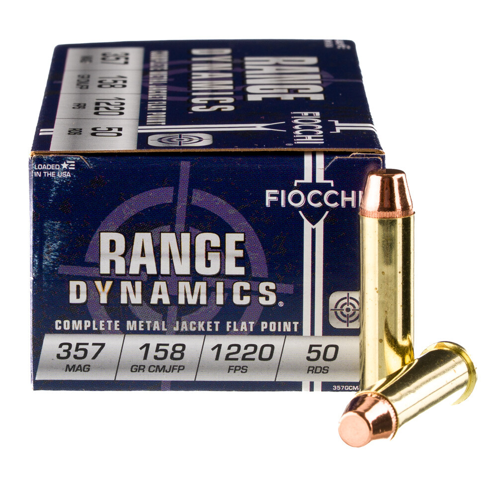Fiocchi Range Dynamics .357 Magnum Ammunition 1000 Rounds CMJFP 158 Grain